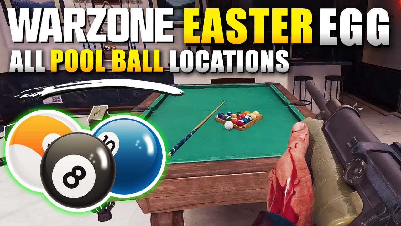 WARZONE SECRET EASTER EGG Pool Ball Secret Code in VERDANSK (All Pool ...