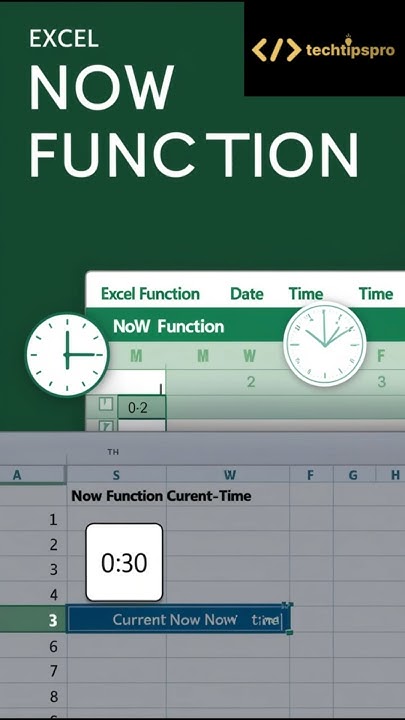 Excel NOW Function: Get Current Date and Time Instantly ! - YouTube