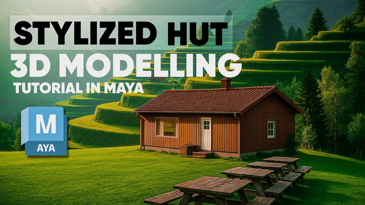 Stylized Hut 3D Modelling tutorial in Maya - YouTube