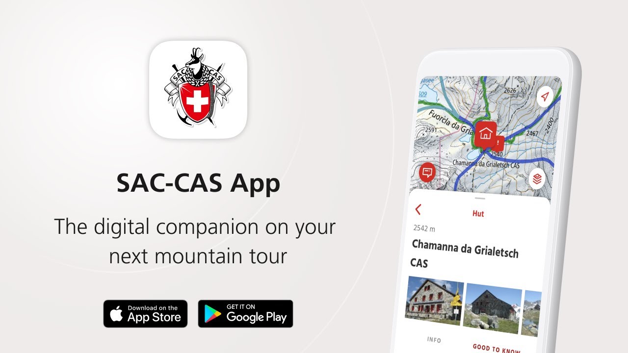 SAC-CAS App - Enhance your mountain experience - YouTube