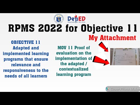 RPMS SY 2021-2022 OBJECTIVE 11 ATTACHMENT - YouTube