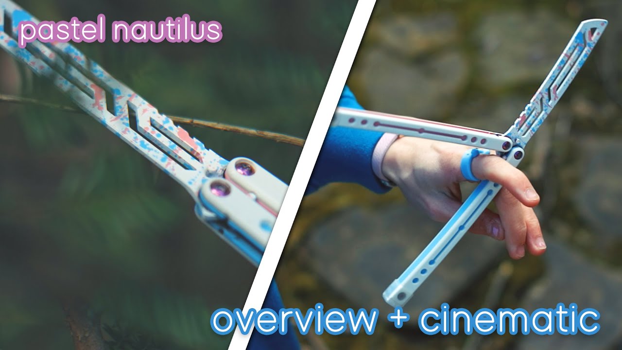 MY FAVORITE BALISONG // pastel nautilus overview + cinematic - YouTube