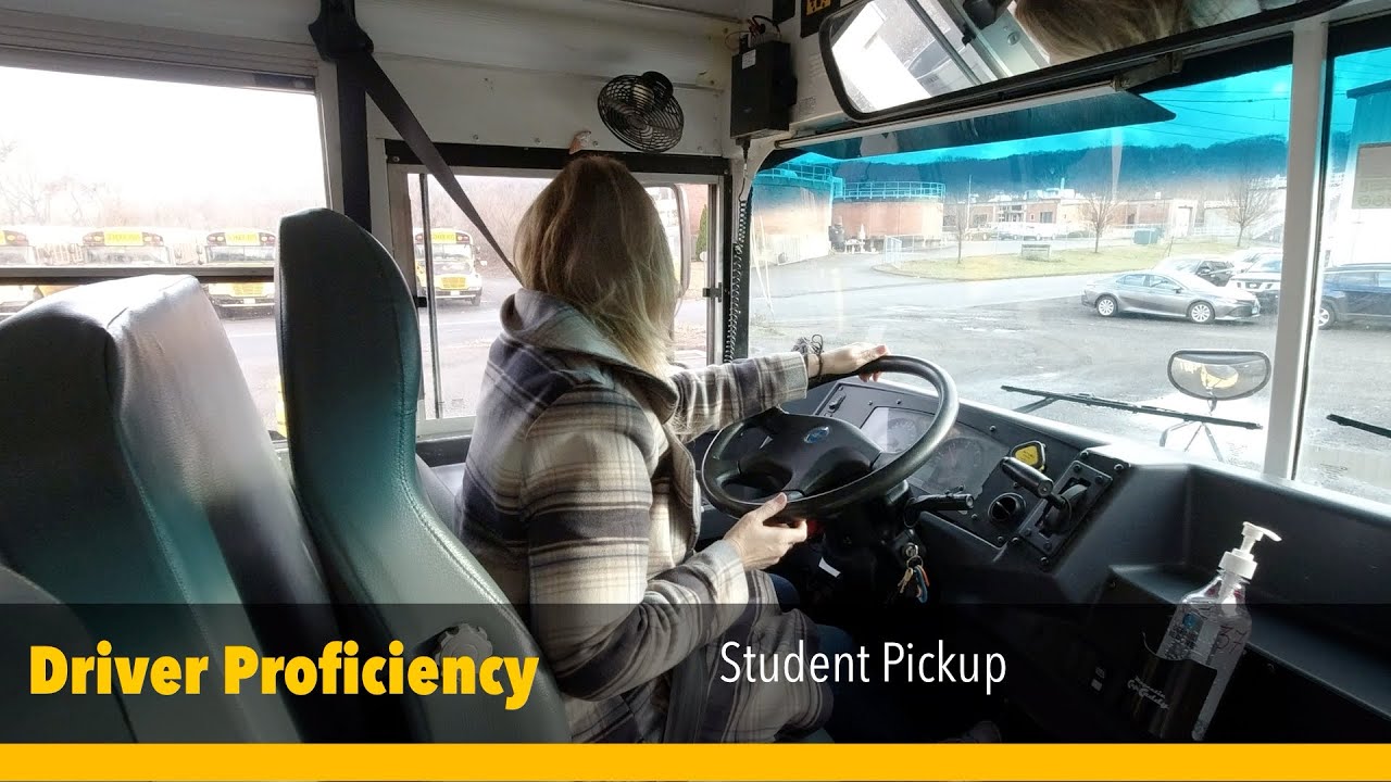School Bus Proficiency Student Pick Up - YouTube