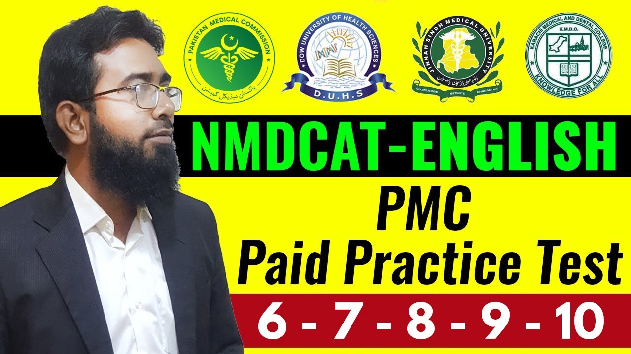 PMC MDCAT English (Practice Test 6 to 10) - YouTube