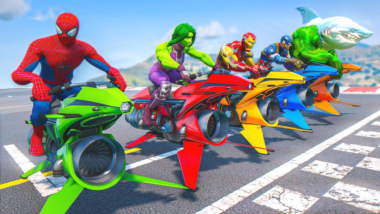AVENGERS vs TEAM HULK | Super Challenge Race Track Together - GTA 5 ...