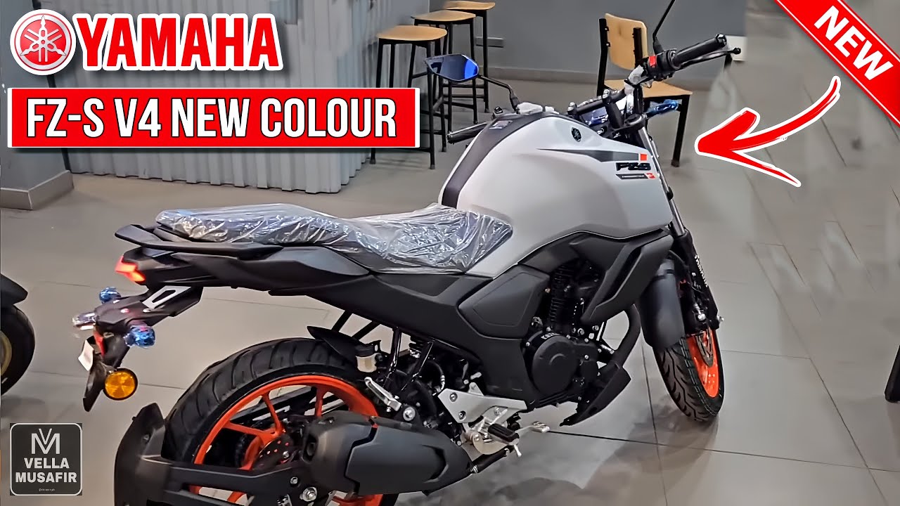 New 💥 Yamaha FZ-S V4 🔥 Ice Fluo Vermillion All Colour Detailed • On ...