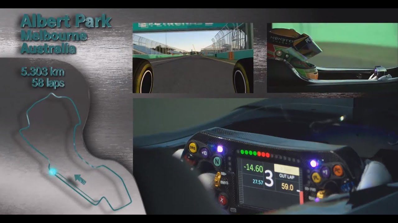 Albert Park: On Board with Lewis Hamilton in the F1 Simulator! - YouTube