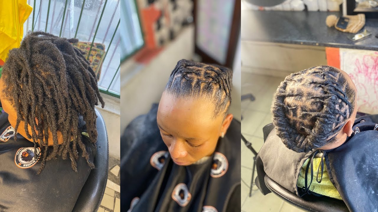 Easy two lines dreadlocks styling ideas for short hair - YouTube