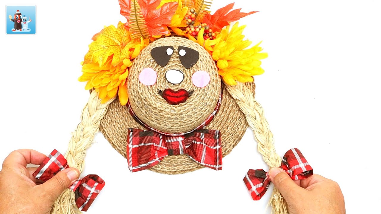 Beautiful handcraft autumn wreath DIY Art and Craft - YouTube