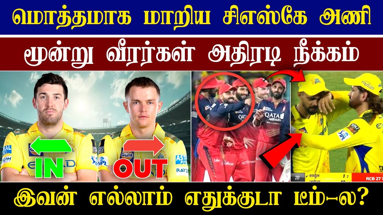 🔴LIVE : CSK Completely Changed Their Squad😱| 3 Players Removed From The Squad💥| CRICTIME | - YouTube