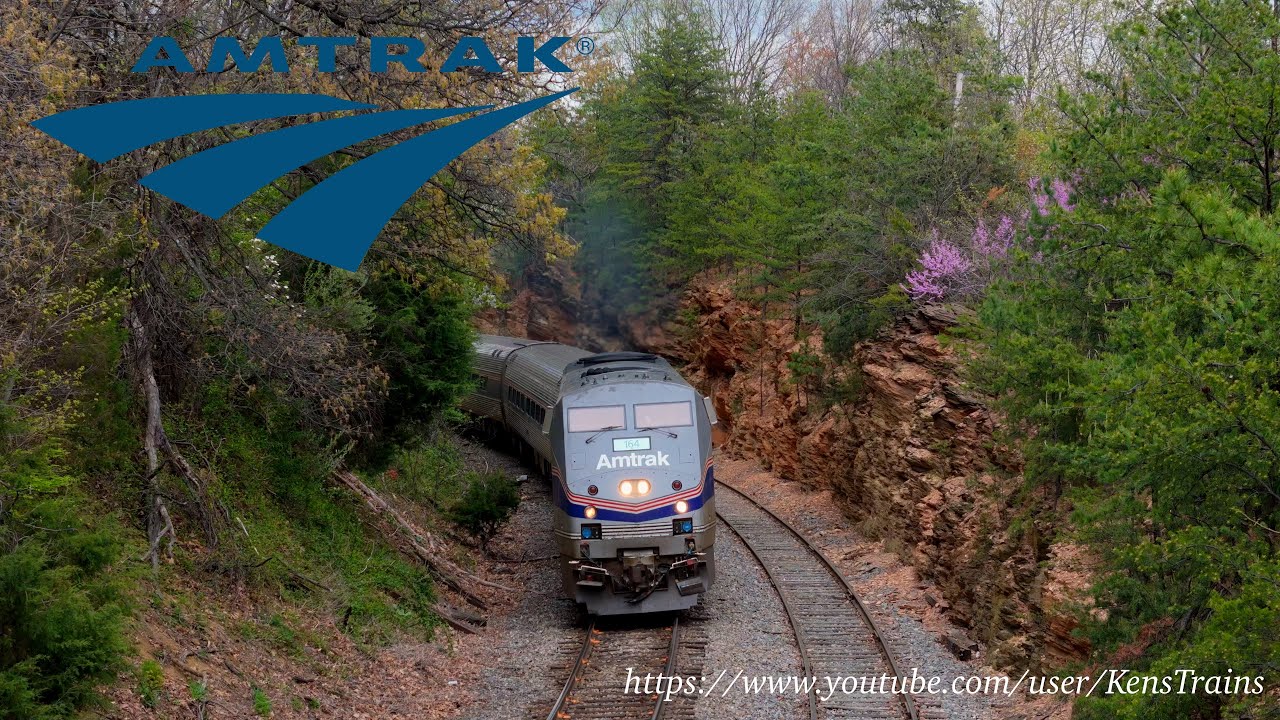 Amtrak’s "Cardinals" at Afton, trains 50 and 51, featuring Amtrak 164 ...