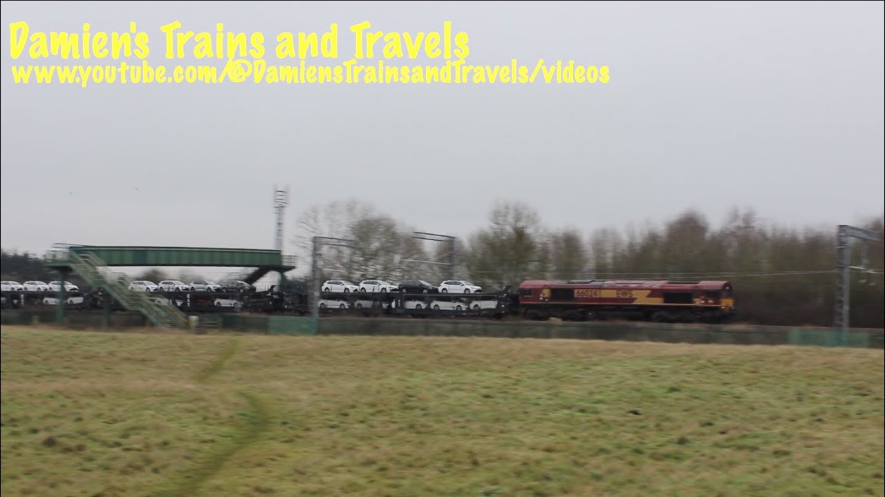 MML Class 66 No. 66024 with Toyota Car Train, Class 222s & 360 EMUs at ...