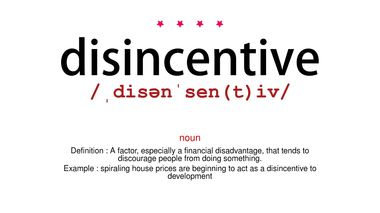 How to pronounce disincentive - Vocab Today - YouTube