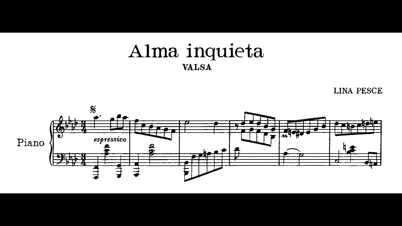Lina Pesce - Alma inquieta (Marco Bernardo, piano) - YouTube