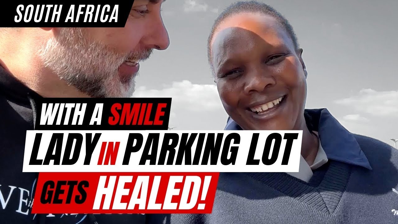 With a smile, lady gets healed in the parking lot - YouTube