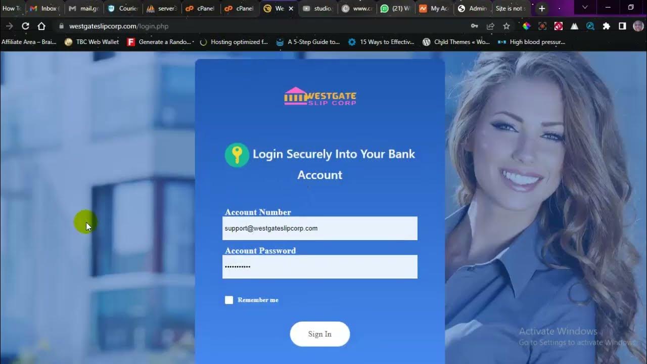 HOW TO CREATE ONLINE BANKING SITE USING WESTGATE SCRIPT - YouTube