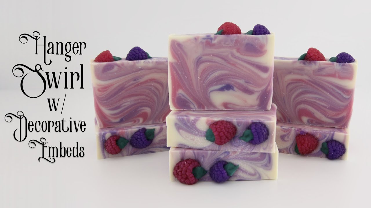 Mulberry: Using a Drop Hanger Swirl Technique w/ Embeds - YouTube