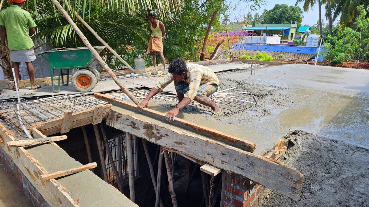 Roof Concrete_Techniques of Waterproof Slab reinforcement Rcc Concrete ...