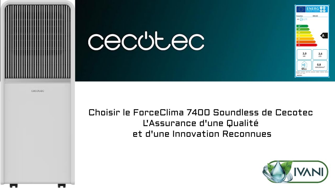 Cecotec Climatiseur Portable ForceClima 7550 Style Connected 700 - YouTube