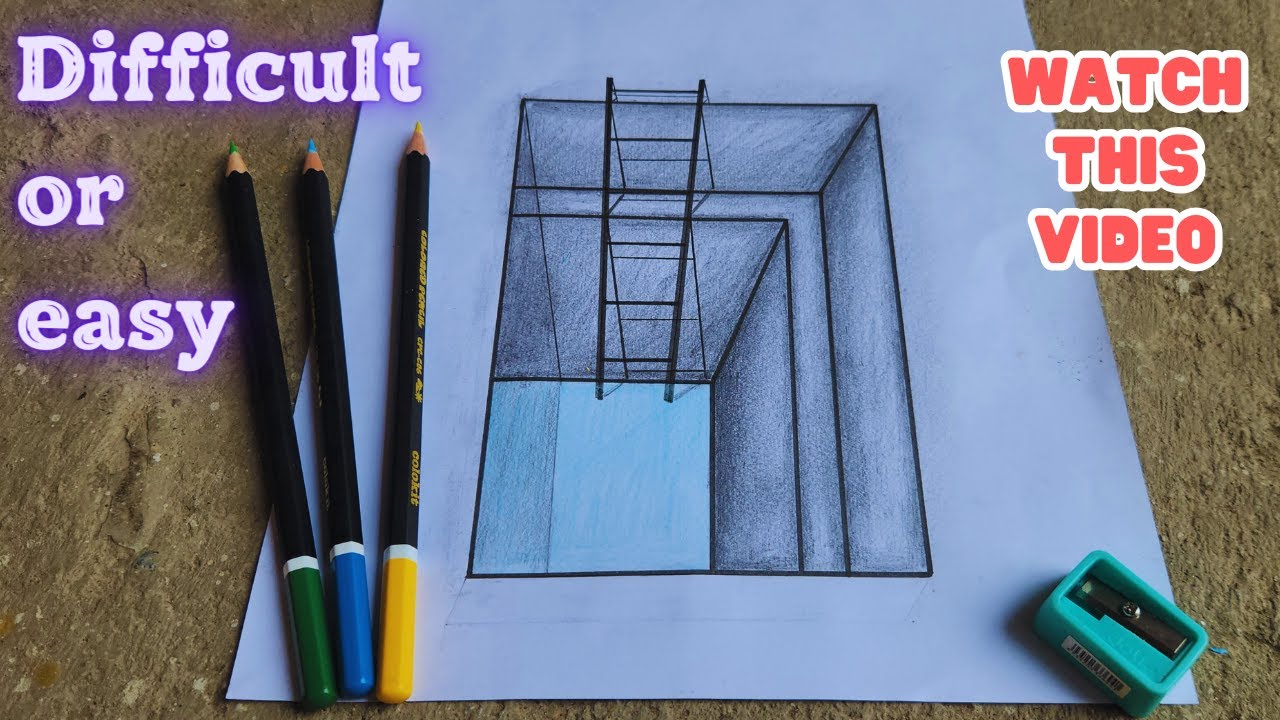 Is drawing 3D is difficult or easy? Watch this video - YouTube