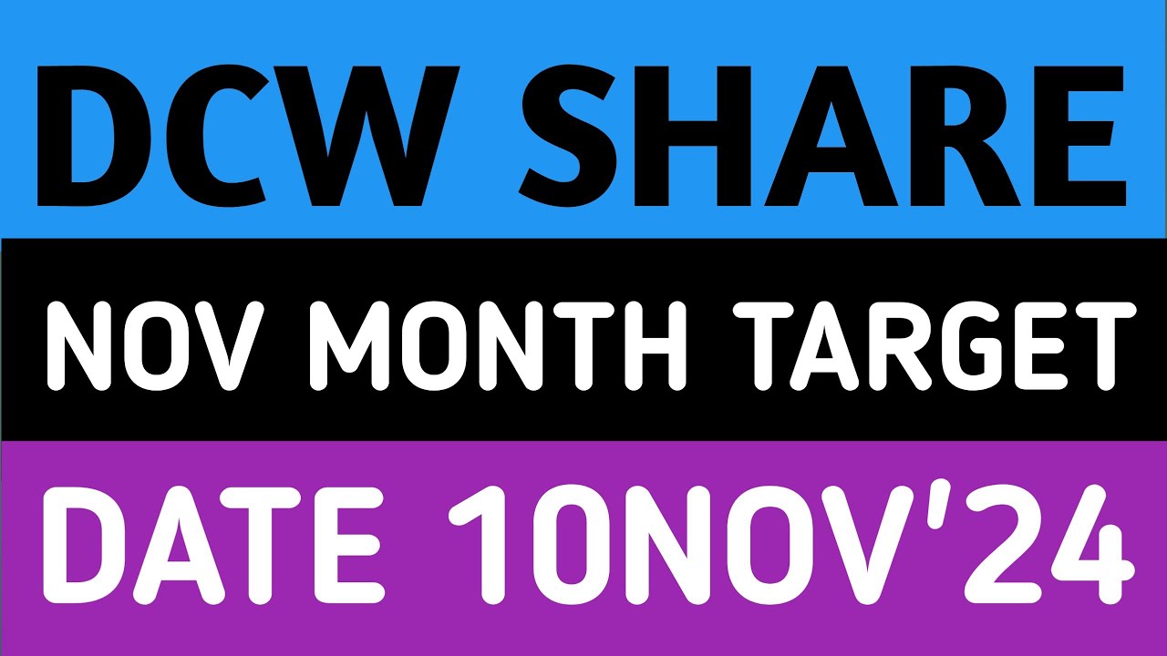 DCW LTD STOCK LATEST NEWS UPDATES 10NOV'24/DCW SHARE LATEST NEWS ...