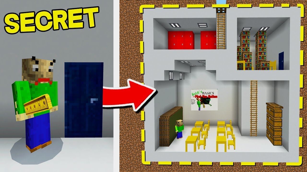 I Found Baldi's SECRET ROOM in Minecraft Pocket Edition - YouTube