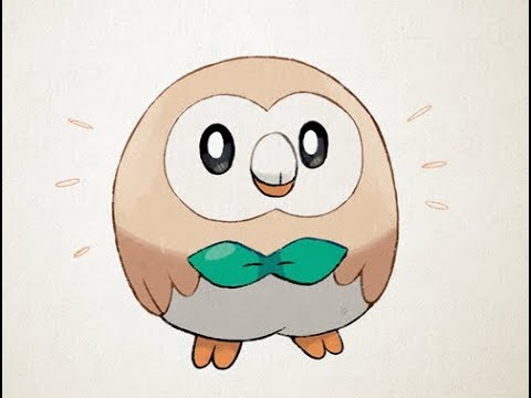 How to draw Rowlet in less than 1 minute ? // Comment dessiner ...