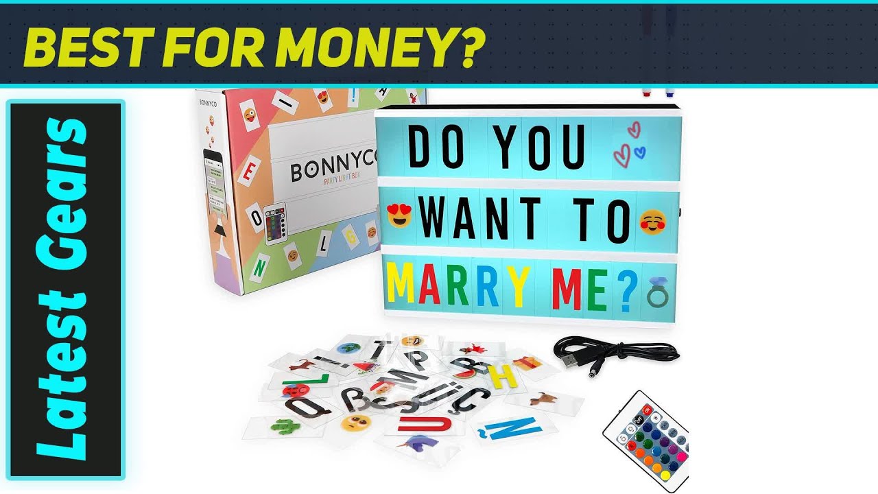 BONNYCO Cinema Sign Light Box: Best Customizable LED Light Box for Kids ...