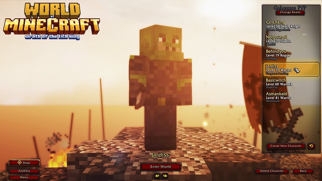World of Warcraft in Minecraft - YouTube