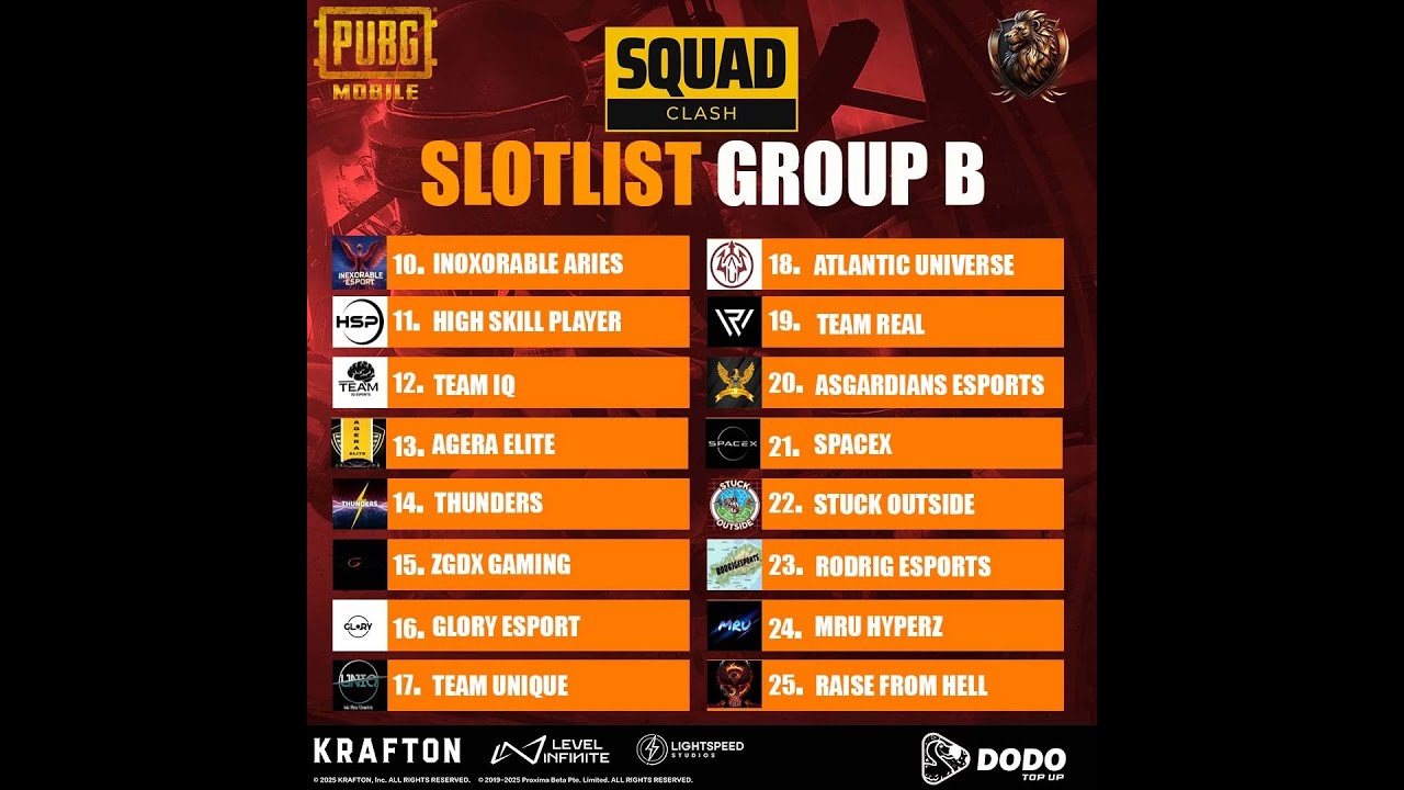 SQUAD CLASH GROUP B (PHASE 2) #pubgmauritius #mauritius - YouTube