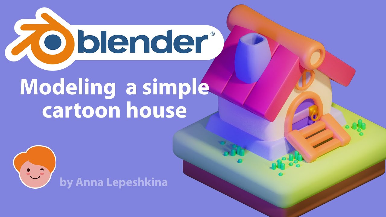 Modeling a simple cartoon house in Blender - YouTube