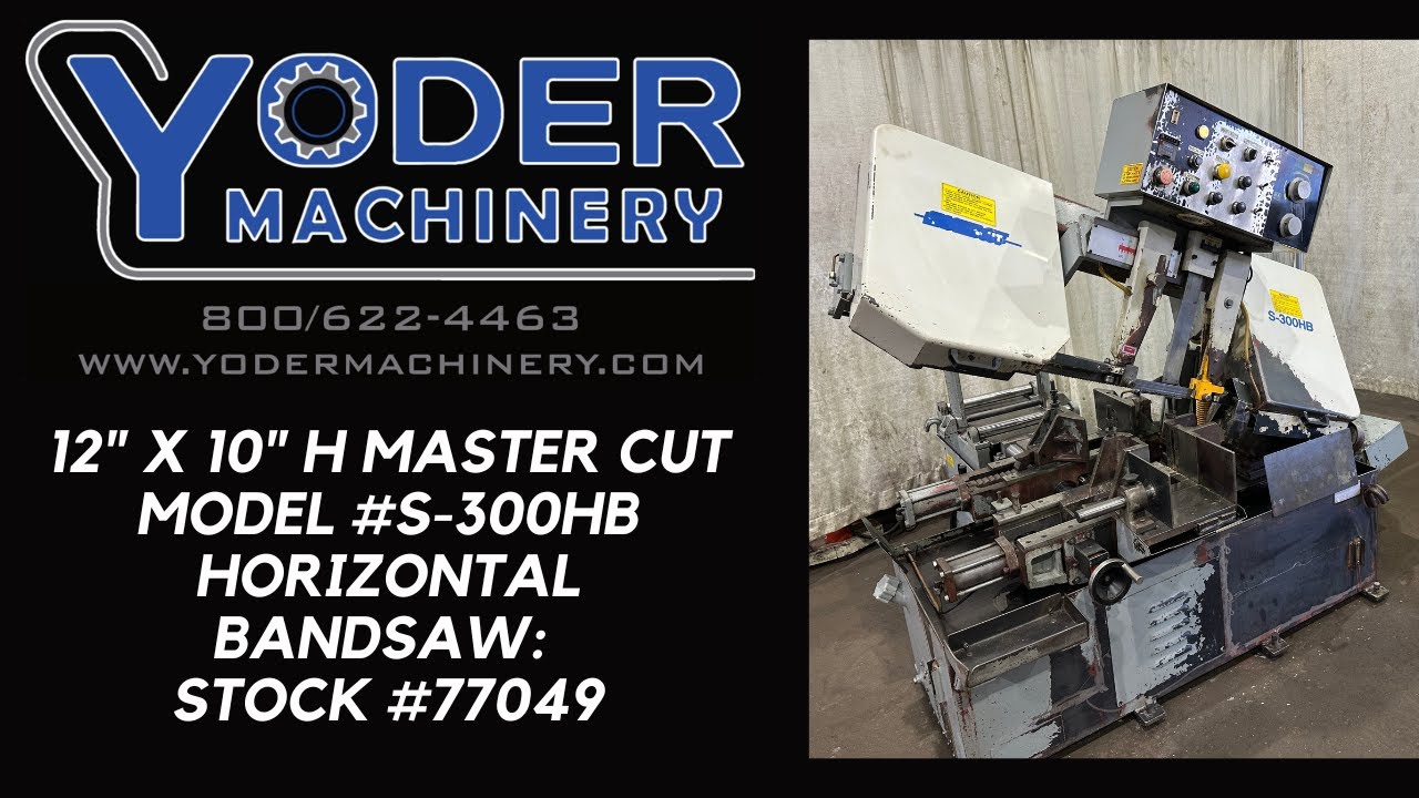12" X 10" H MASTER CUT MODEL #S-300HB HORIZONTAL BANDSAW: STOCK #77049 ...