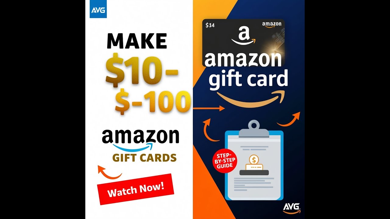 Earn $10-$100 in Amazon Gift Cards with AVG Online Research - YouTube