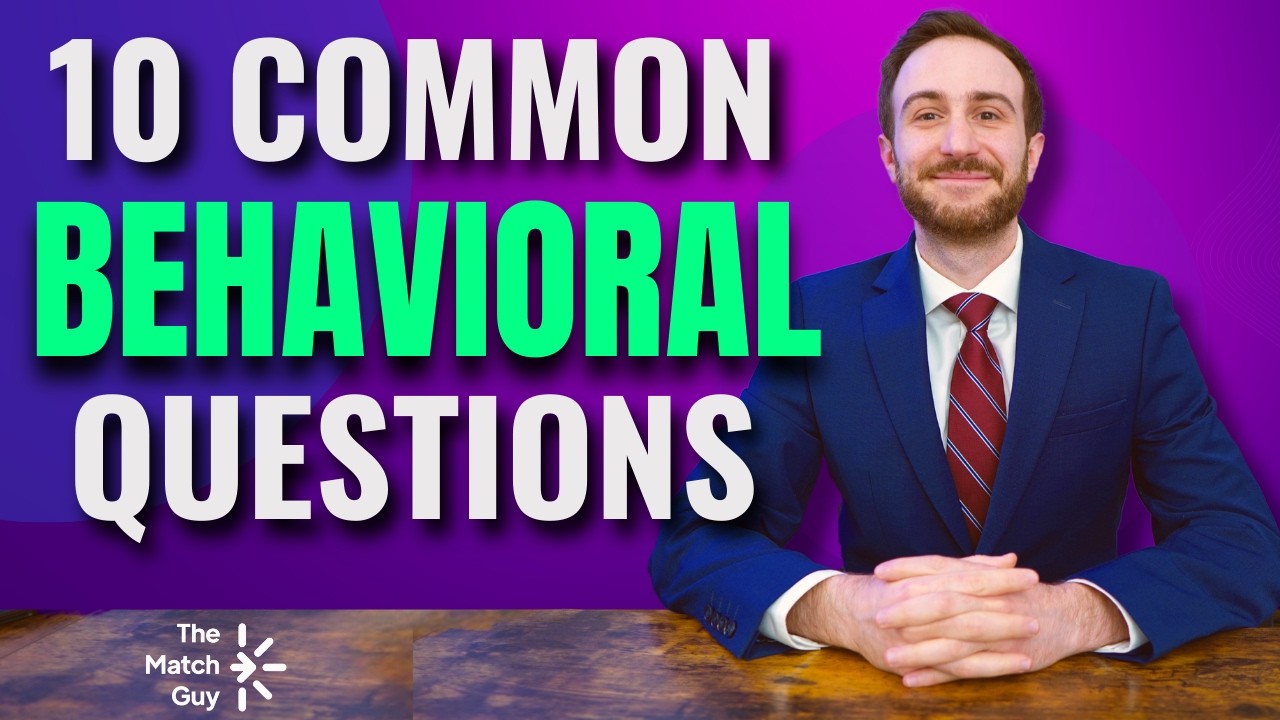 10 Common Behavioral Residency Interview Questions - YouTube