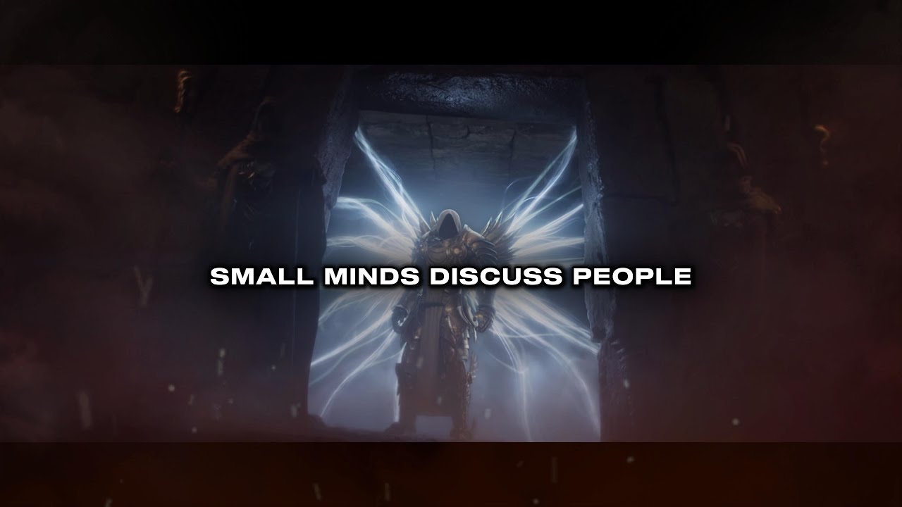 Great Minds Discuss Ideas, Small Minds Discuss People - YouTube