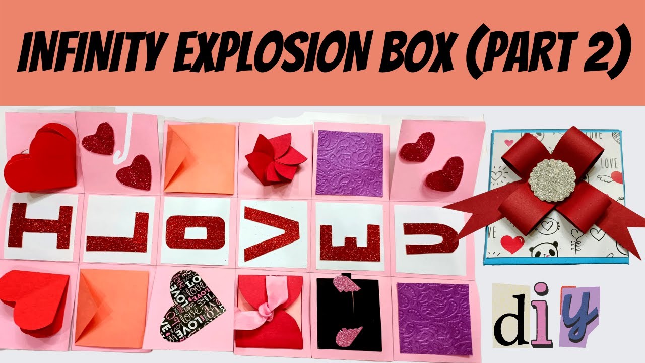 Infinity explosion box tutorial /How to make card for explosion box ...