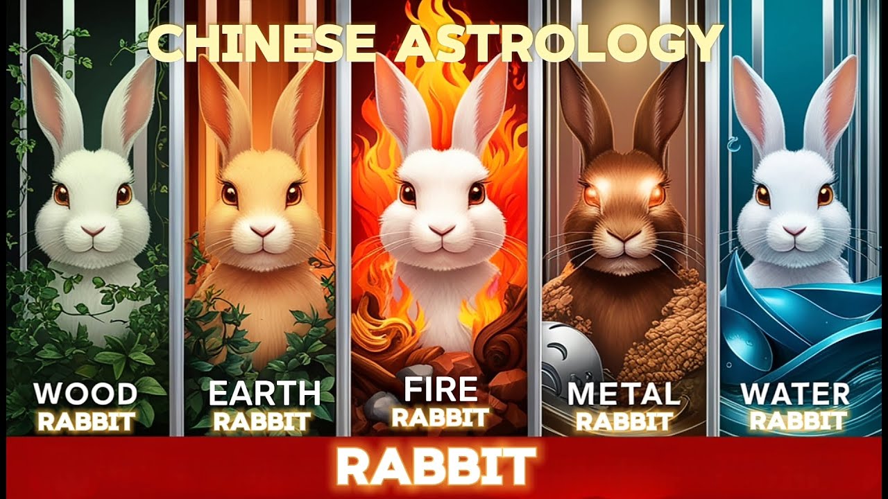 wood, fire, earth, metal, and water Rabbit: Chinese Astrology - YouTube
