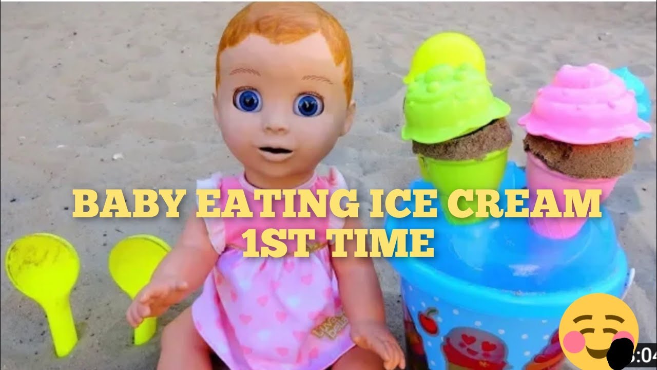 How to feed Ice cream to Baby - YouTube