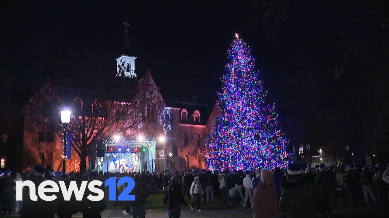 Seton Hall University holds annual Christmas tree lighting | News 12 ...