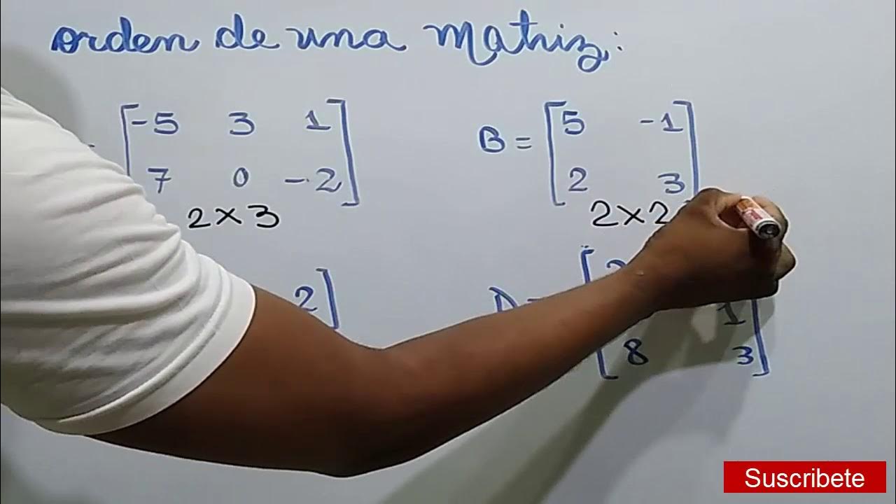 ORDEN DE UNA MATRIZ - YouTube