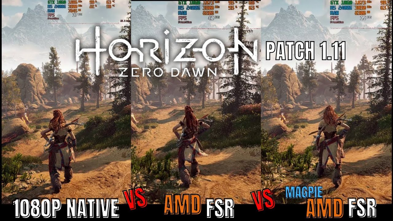 Horizon Zero Dawn Patch 1.11 AMD FSR Vs Magpie AMD FSR | GTX 1060 ...