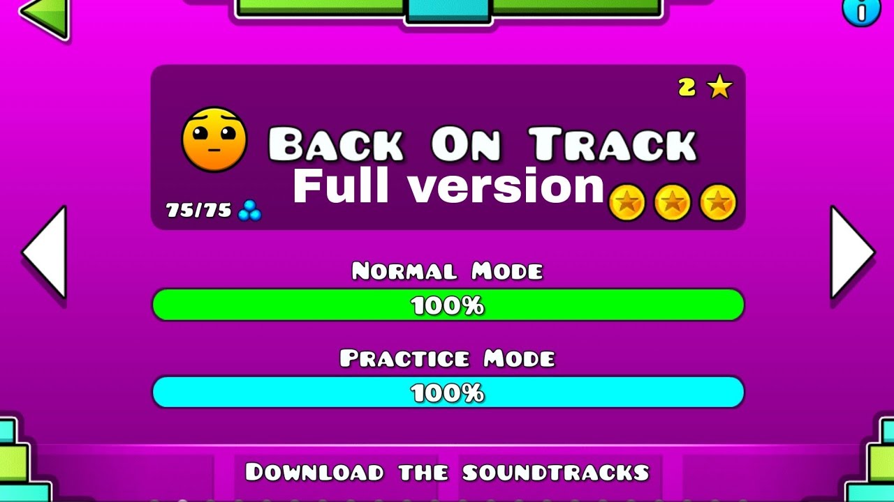 Back on track Full ver [Geometry dash] - YouTube