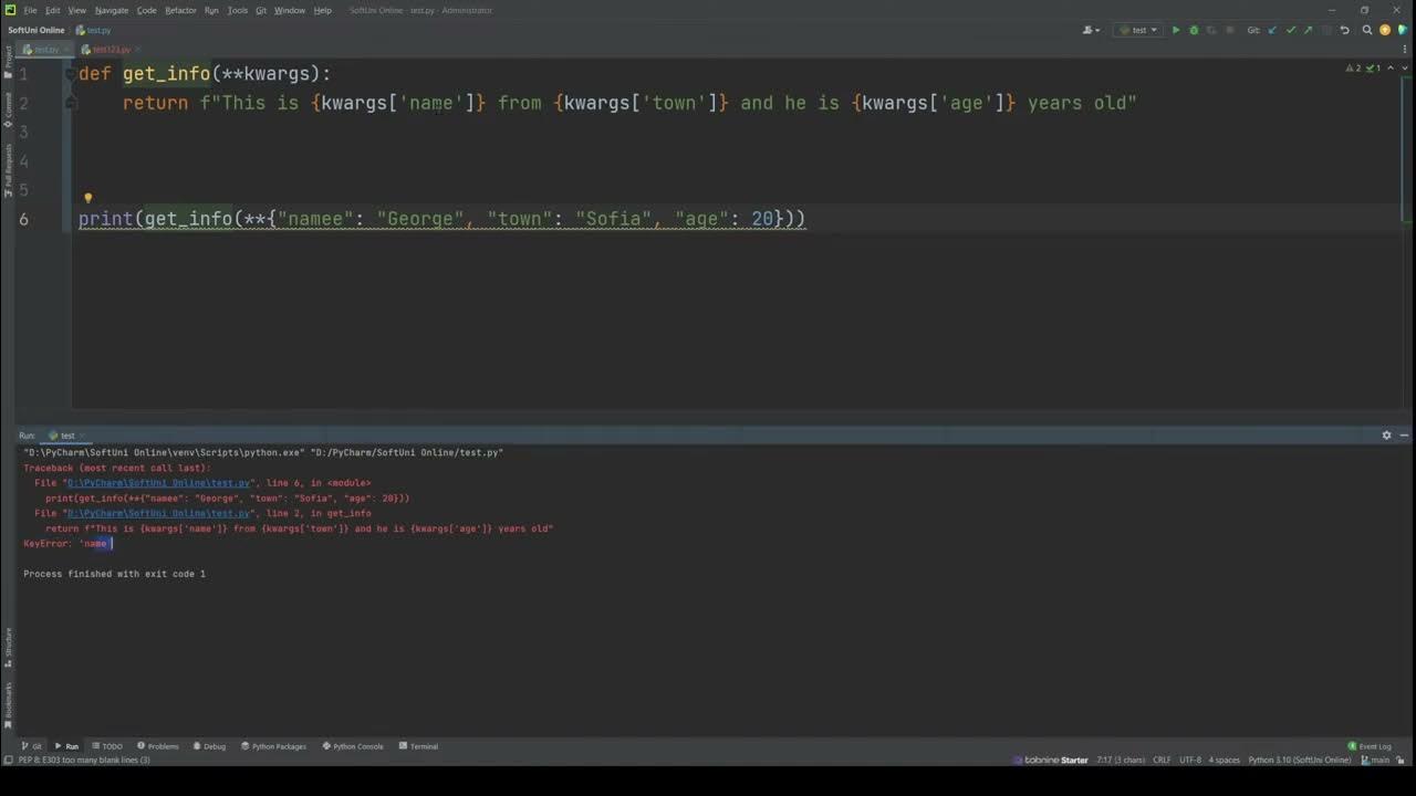 SoftUni Advanced - 02. Person Info - Functions Advanced Lab - YouTube