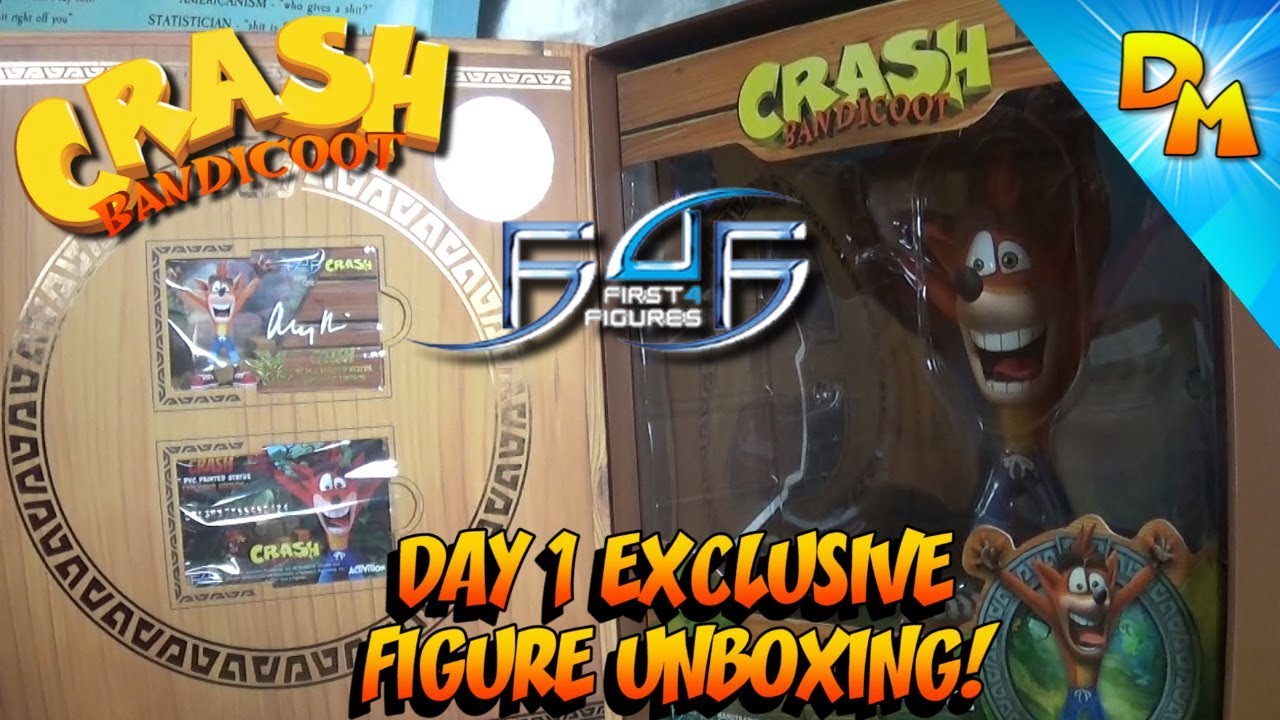 Crash Bandicoot First 4 Figures Day 1 Exclusive Figure Unboxing! - YouTube