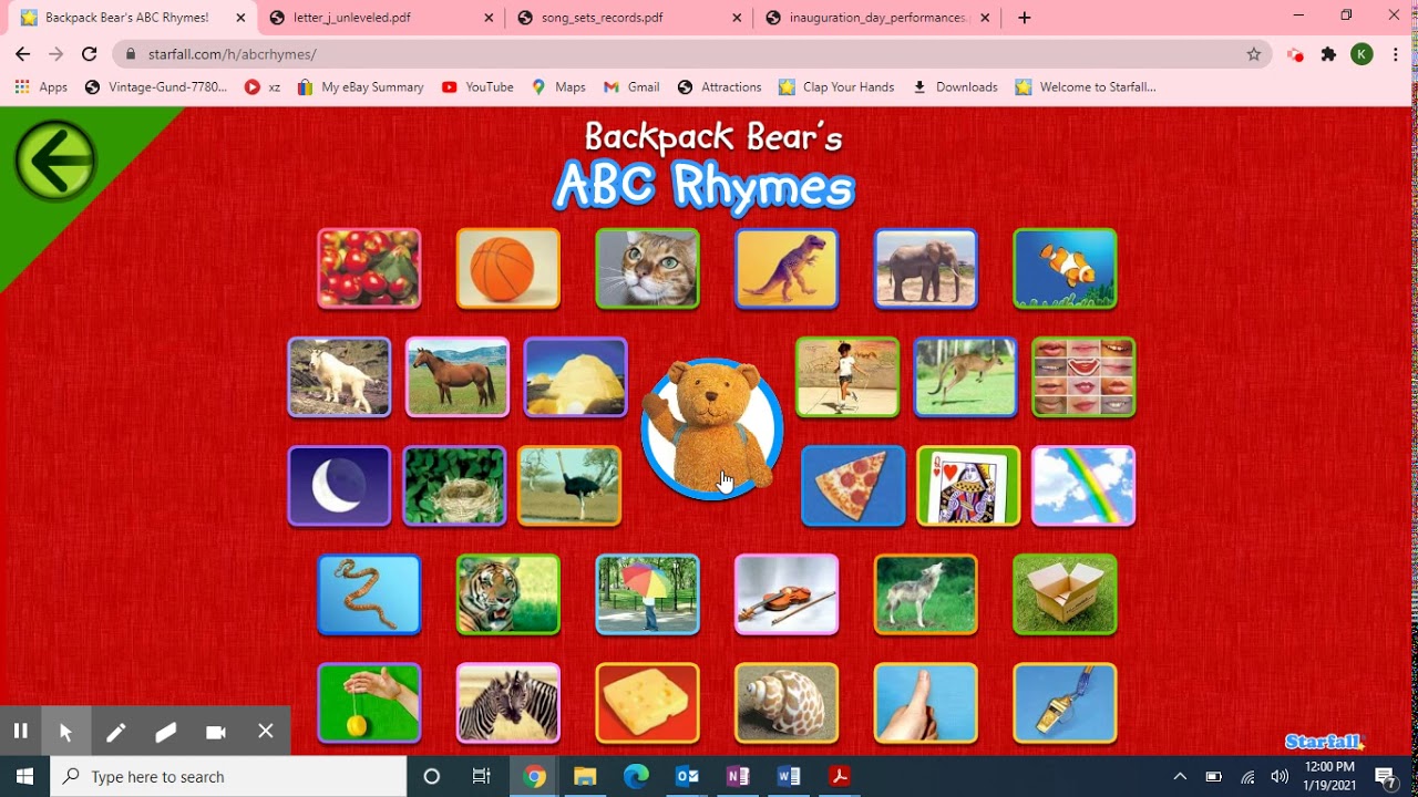 Class Meeting: 1/19/21 Starfall music/calendar/“Jump Rope" & New2You ...