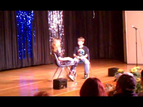 Brother & sister school talent show comedy act - YouTube