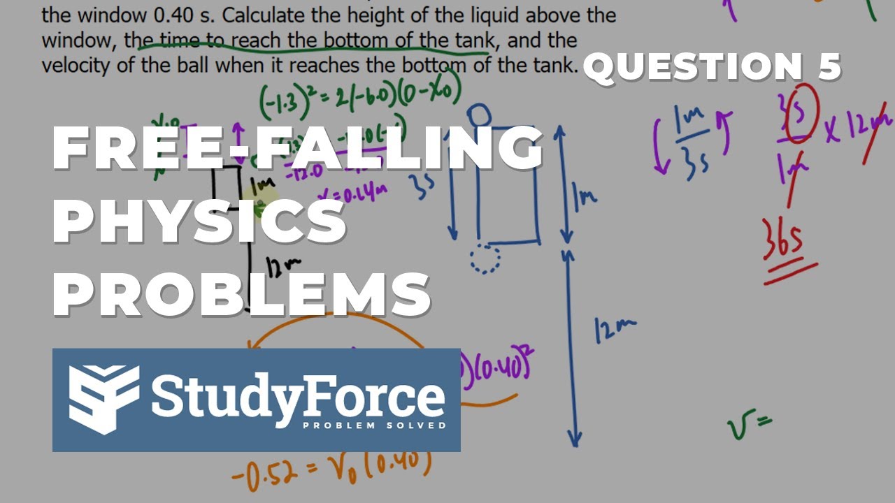 Falling-Body Problems | You are observing steel balls falling... (Question 5) - YouTube