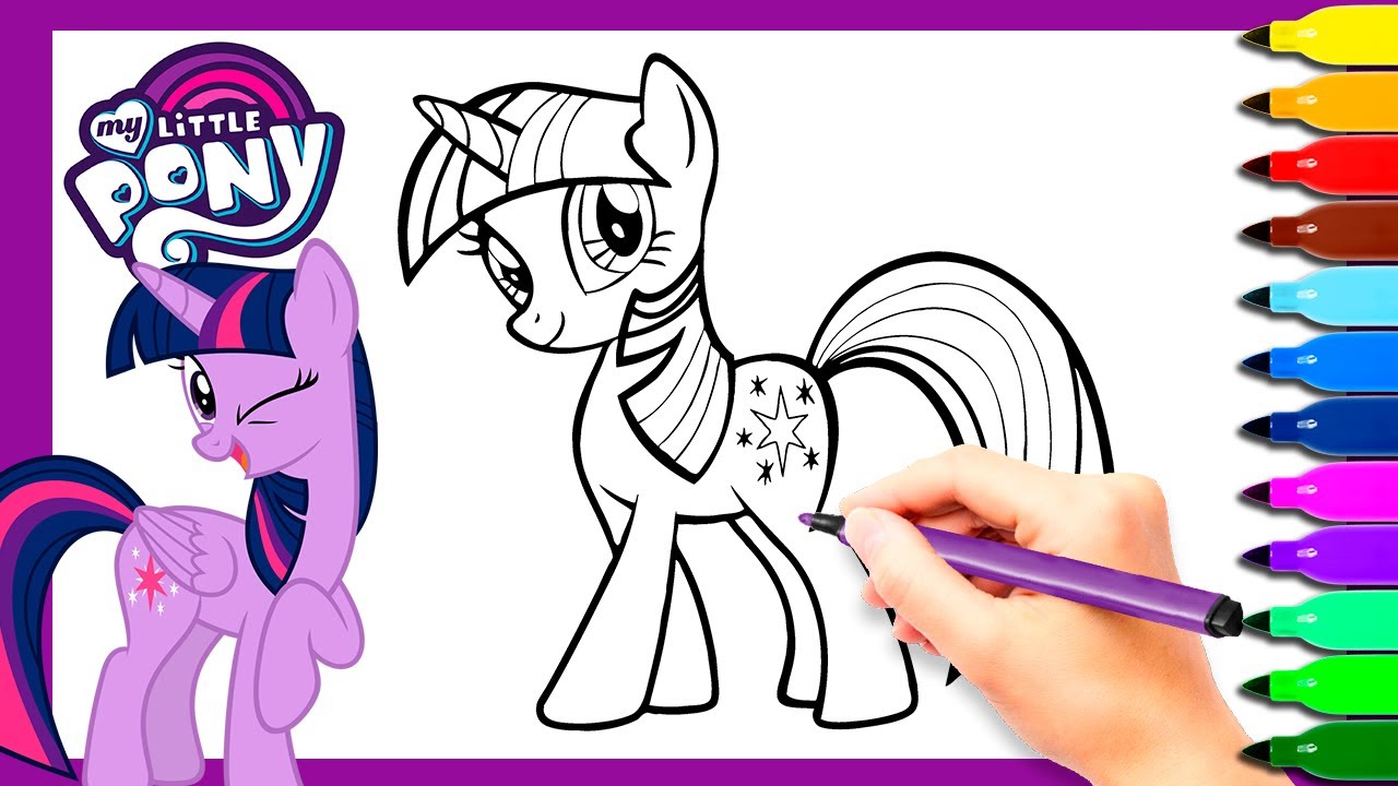 How to Color Twilight Sparkle from My little Pony - YouTube
