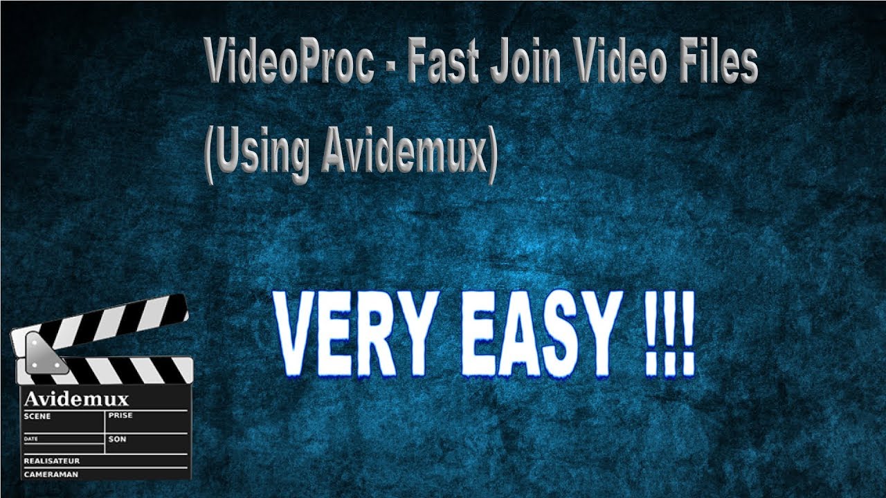 Fast join video files using Avidemux - YouTube