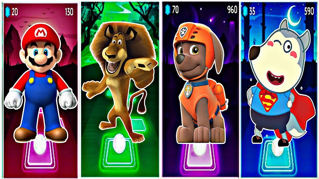Super Mario 🆚 Madagascar 🆚 Paw Patrol 🆚 Wolfoo 🆚 Who Will Win? - YouTube